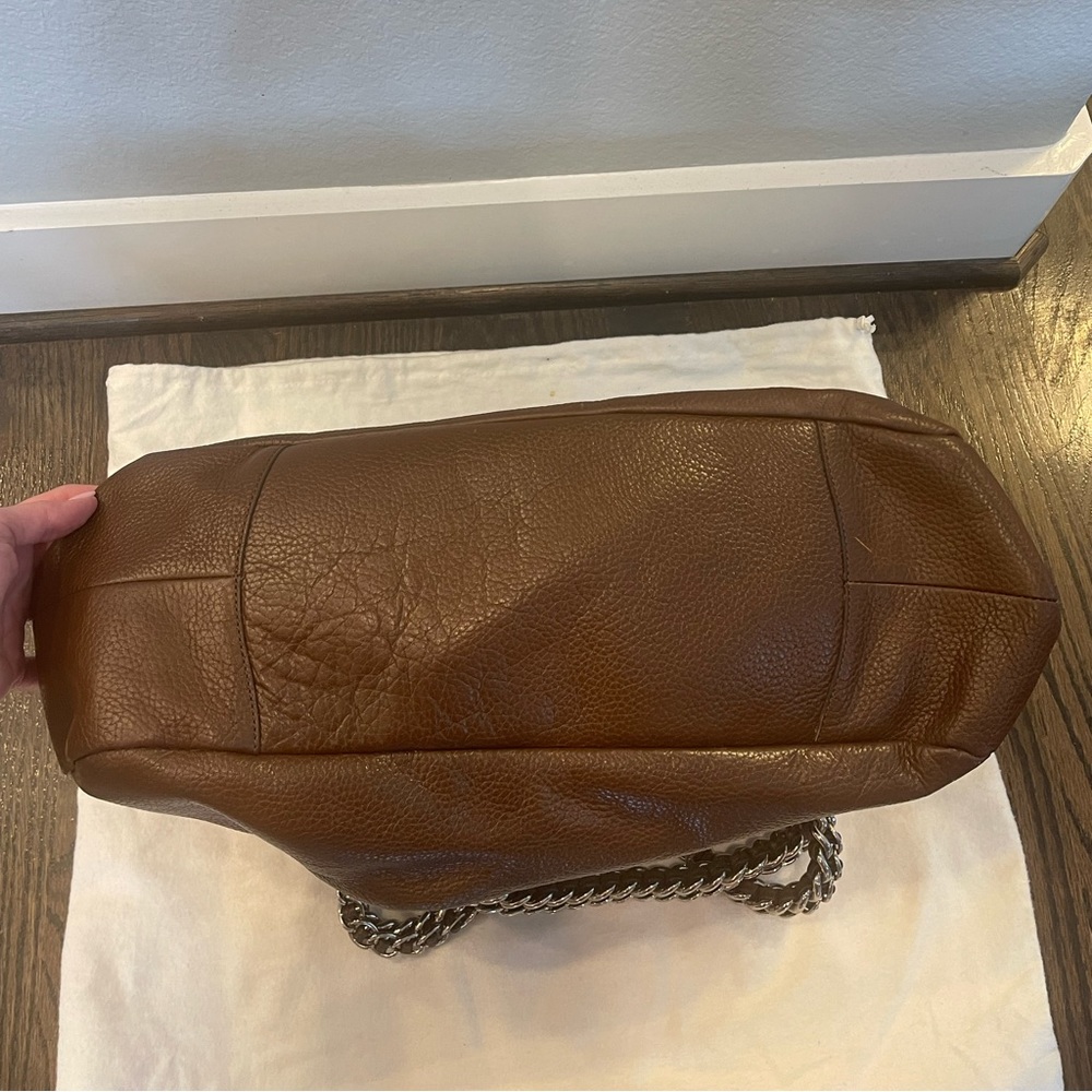 Prada Cervo Luxe Chain Hobo Handbag - Chocolate Brown… - Gem